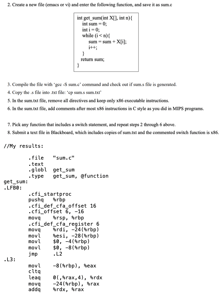 2. Create a new file (emacs or vi) and enter the | Chegg.com