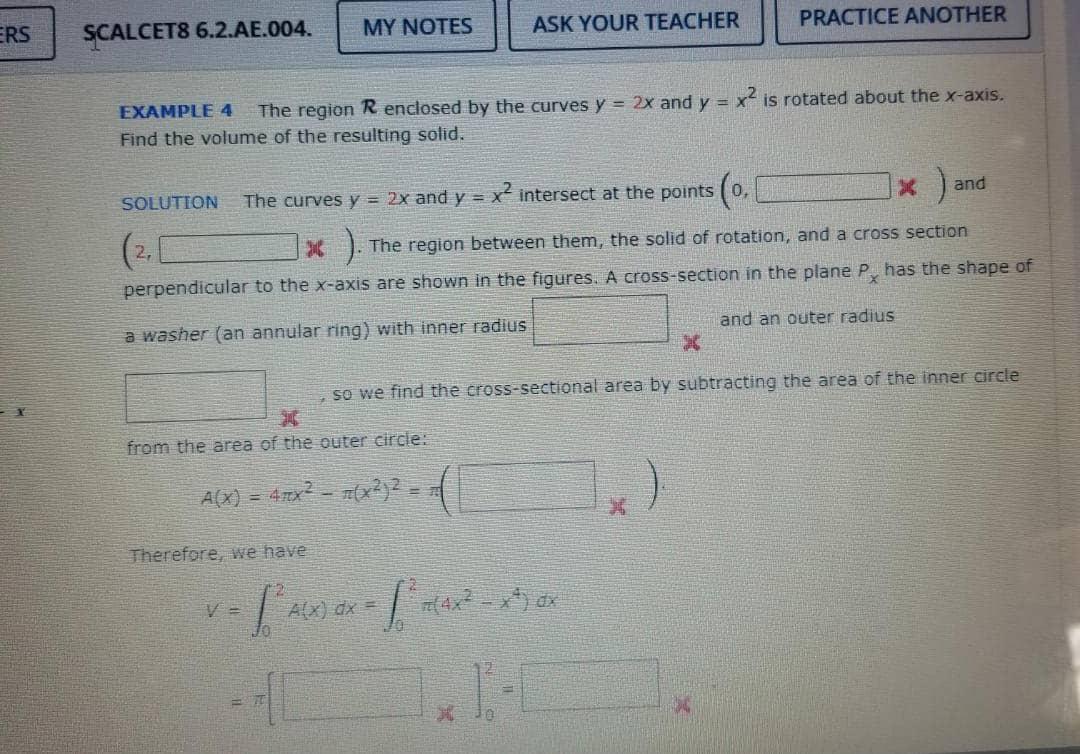 Solved ASK YOUR TEACHER PRACTICE ANOTHER ERS SCALCET8 | Chegg.com