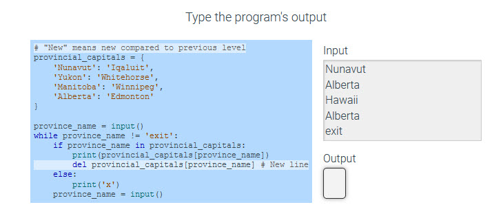 Solved Type the program's output# "New" means new compared | Chegg.com
