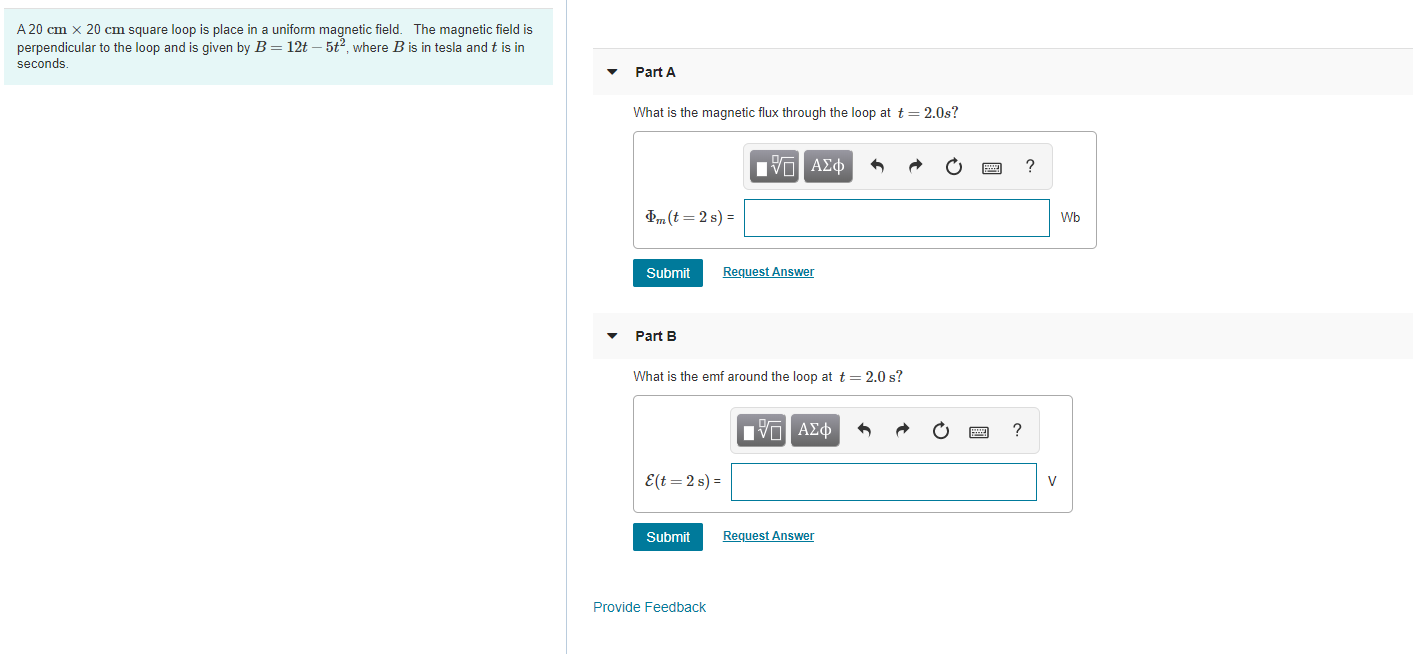 Solved A 20 cm x 20 cm square loop is place in a uniform | Chegg.com