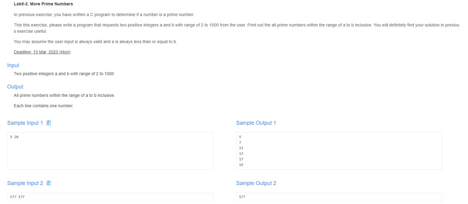 Solved Lab5-2. More Prime Numbers In previous exercise, you | Chegg.com