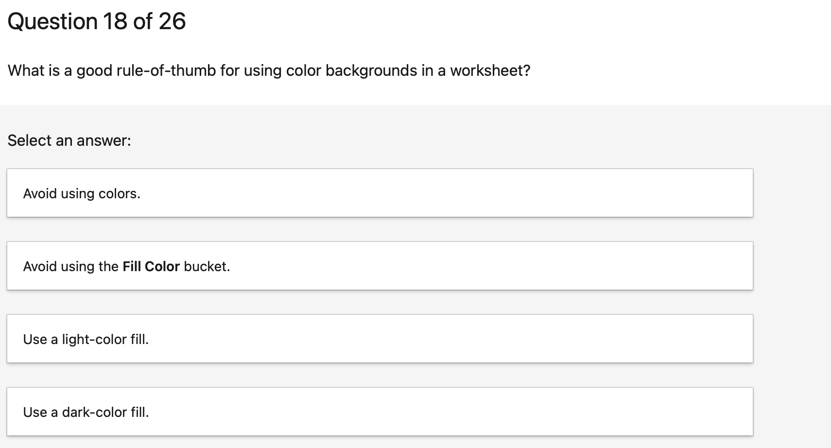 Solved Question 18 of 26 What is a good rule-of-thumb for | Chegg.com