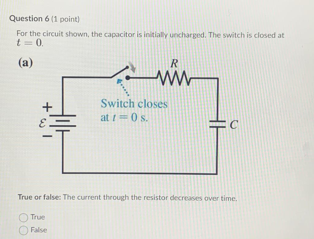 Solved For the circuit shown, the capacitor is initially | Chegg.com
