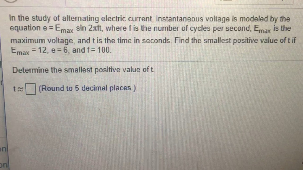 Solved In the study of alternating electric current, | Chegg.com