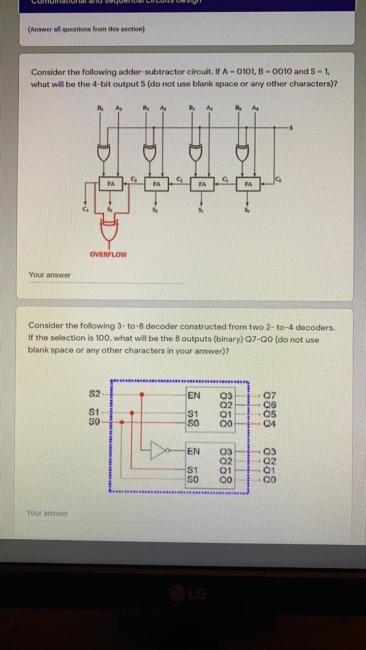 Solved Combination (Answer all questions from this section) | Chegg.com