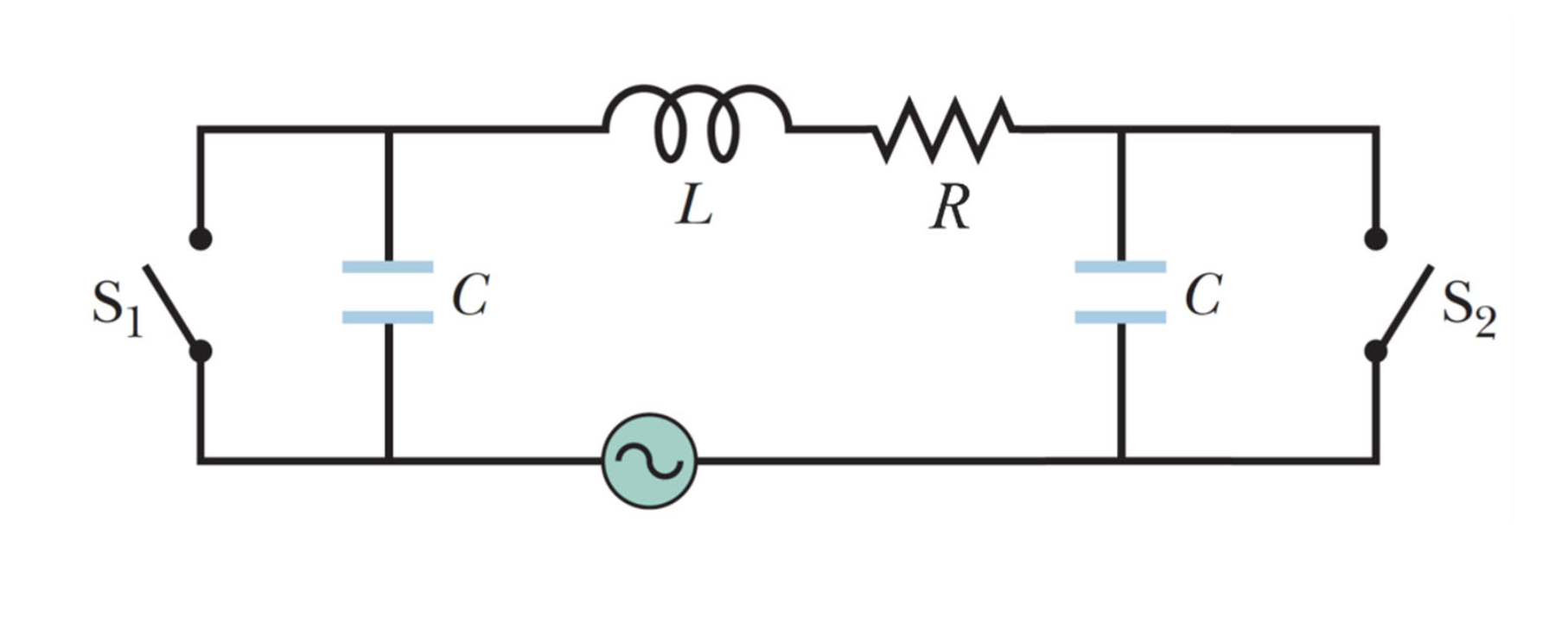 Solved An RLC series circuit contains two identical | Chegg.com