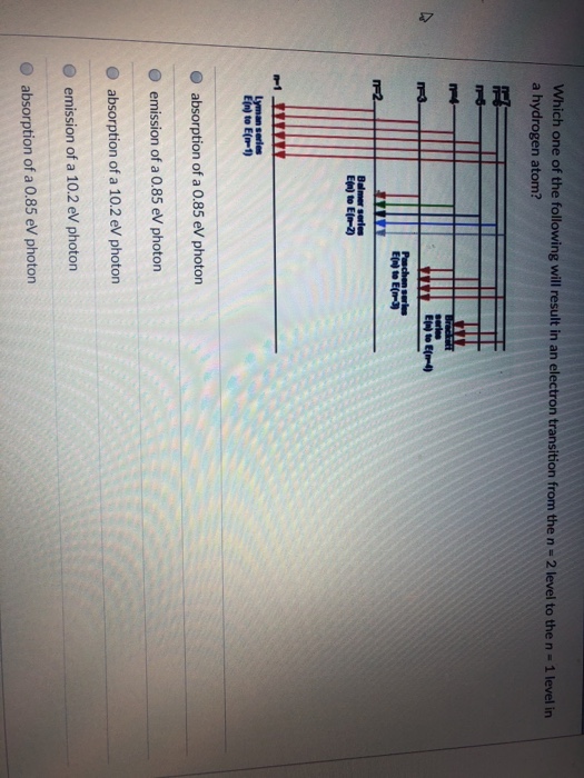 Solved Which One Of The Following Will Result In An Electron