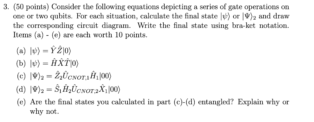 Solved 3. (50 points) Consider the following equations | Chegg.com