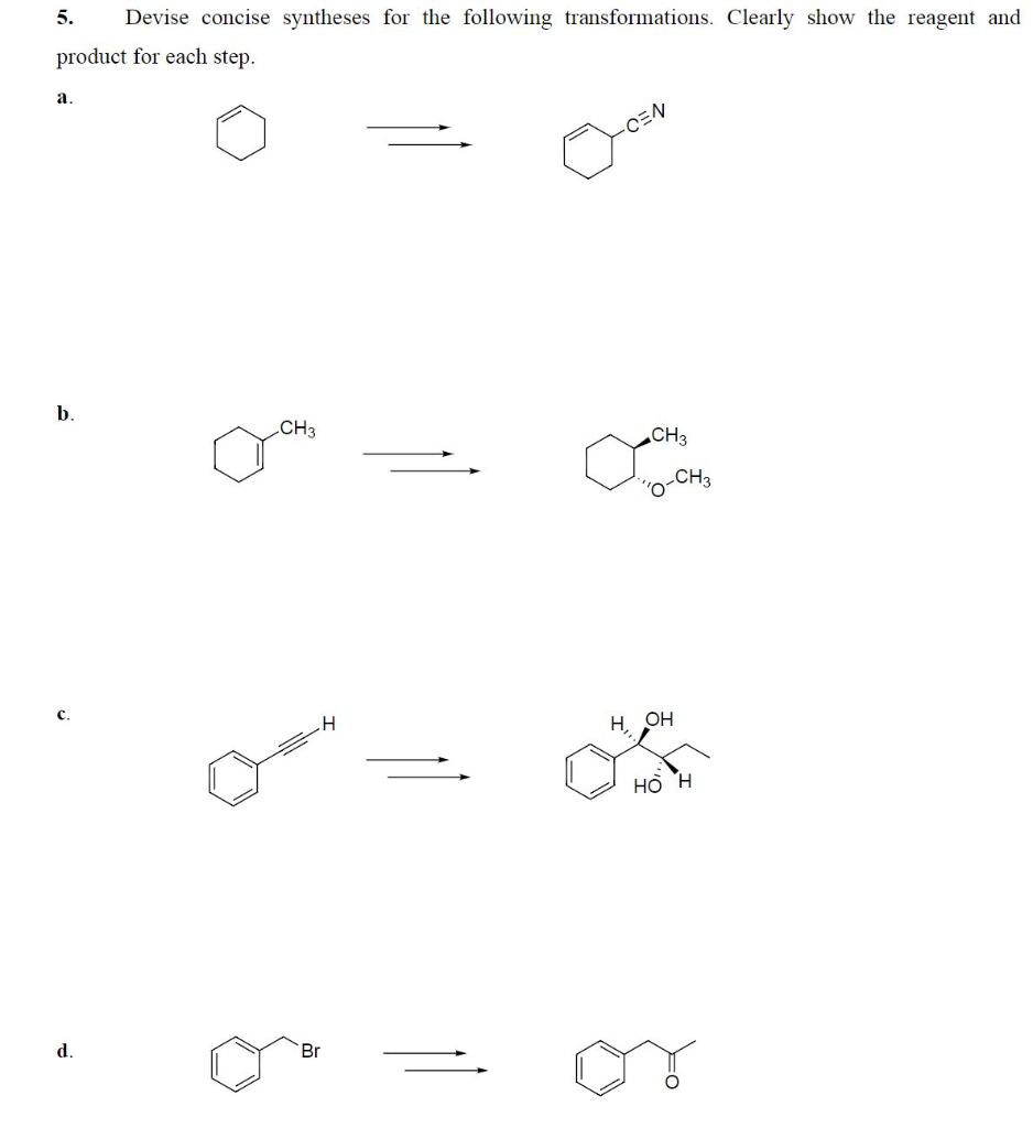 Solved Devise concise syntheses for the following | Chegg.com