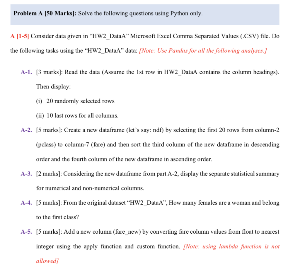 Solved data cant be load, the file is .csv solve these 5 | Chegg.com