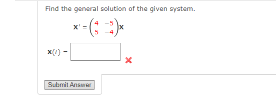 Solved Find the general solution of the given system. | Chegg.com