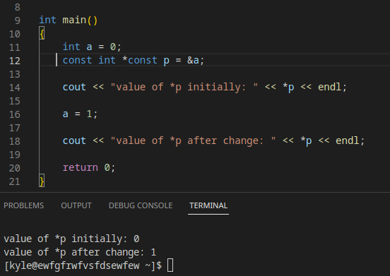 Solved One line 12, I understand that the symbol '*const p' | Chegg.com Solved One line 12, I understand that the symbol '*const p' | Chegg.com