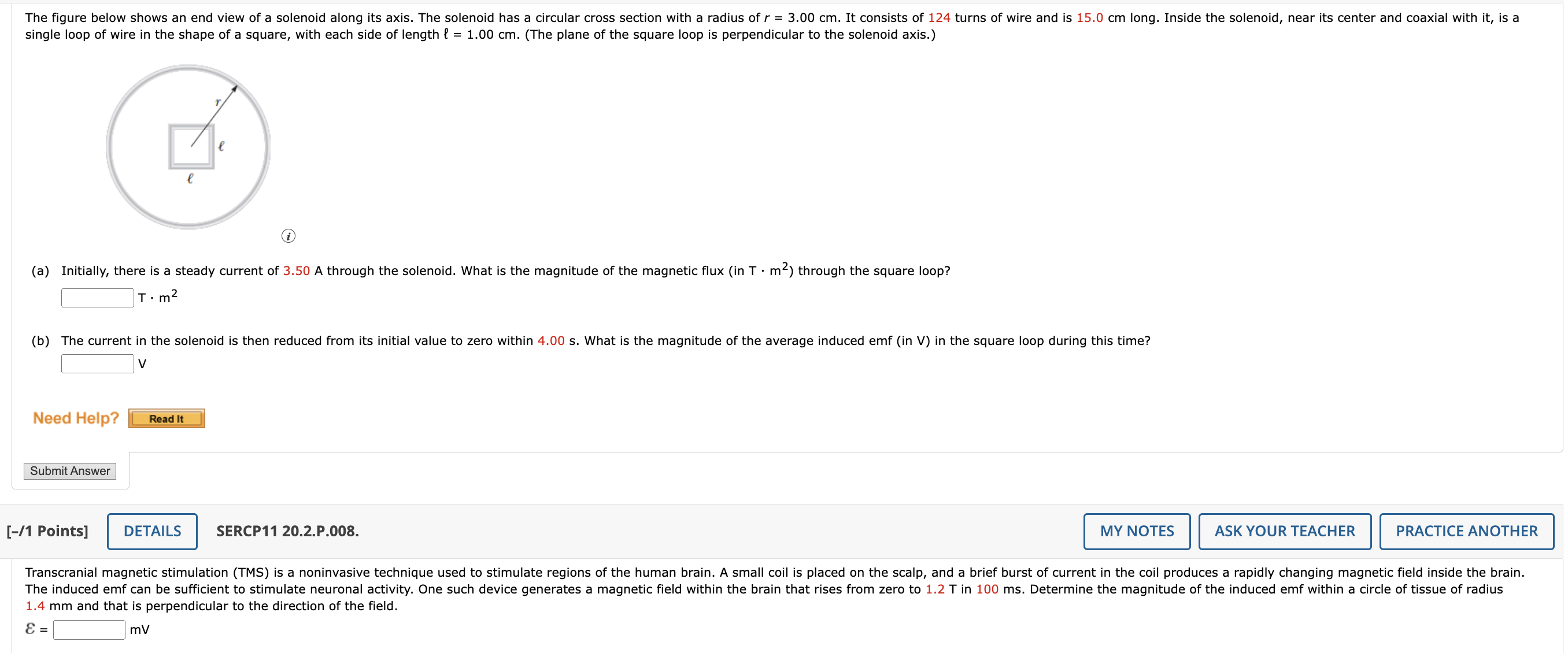 Solved single loop of wire in the shape of a square, with | Chegg.com