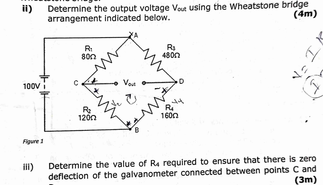 Solved ii) ﻿Determine the output voltage \( ﻿V_{\text {out | Chegg.com