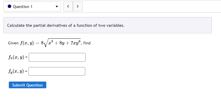 Solved Calculate the partial derivatives of a function of | Chegg.com