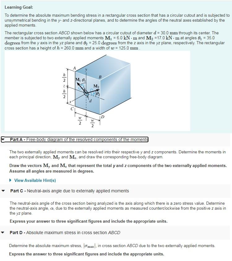 Solved Learning Goal: To determine the absolute maximum | Chegg.com