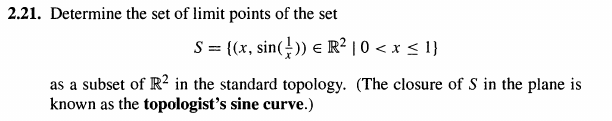 Solved 2.21. Determine the set of limit points of the set S | Chegg.com