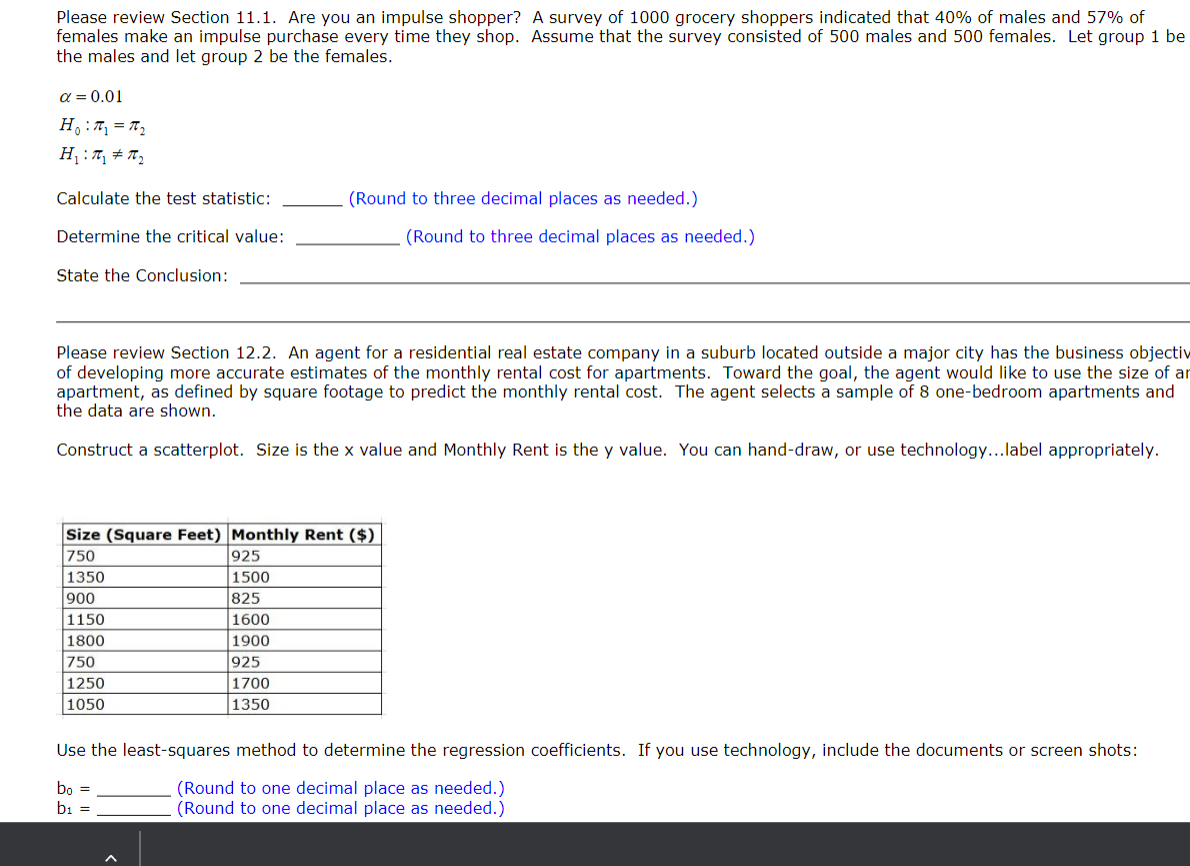 Solved Please review Section 11.1. Are you an impulse | Chegg.com