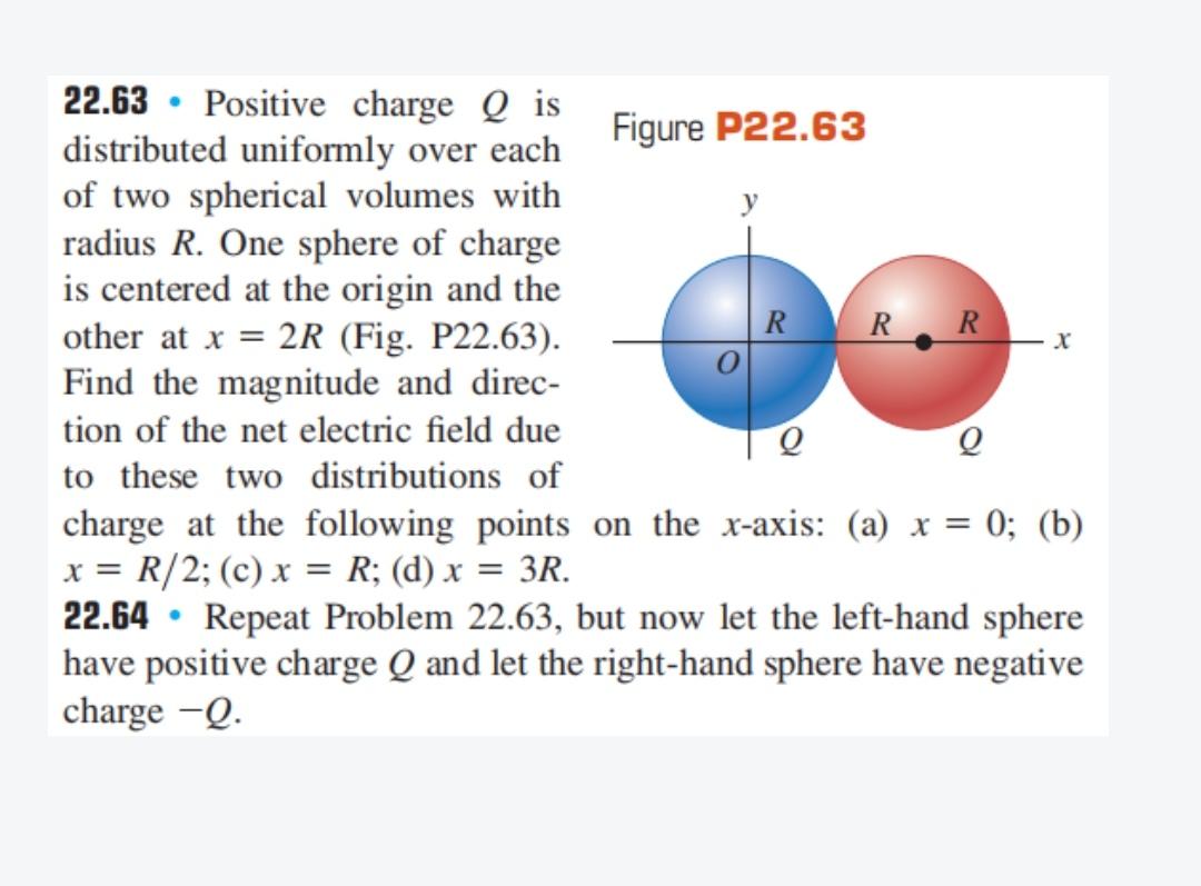 Solved 22.63 - Positive charge Q is distributed uniformly | Chegg.com