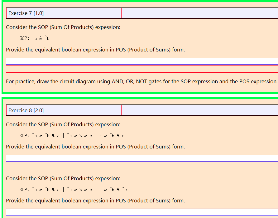 Solved Exercise 7 [1.0] Consider the SOP (Sum Of Products) | Chegg.com