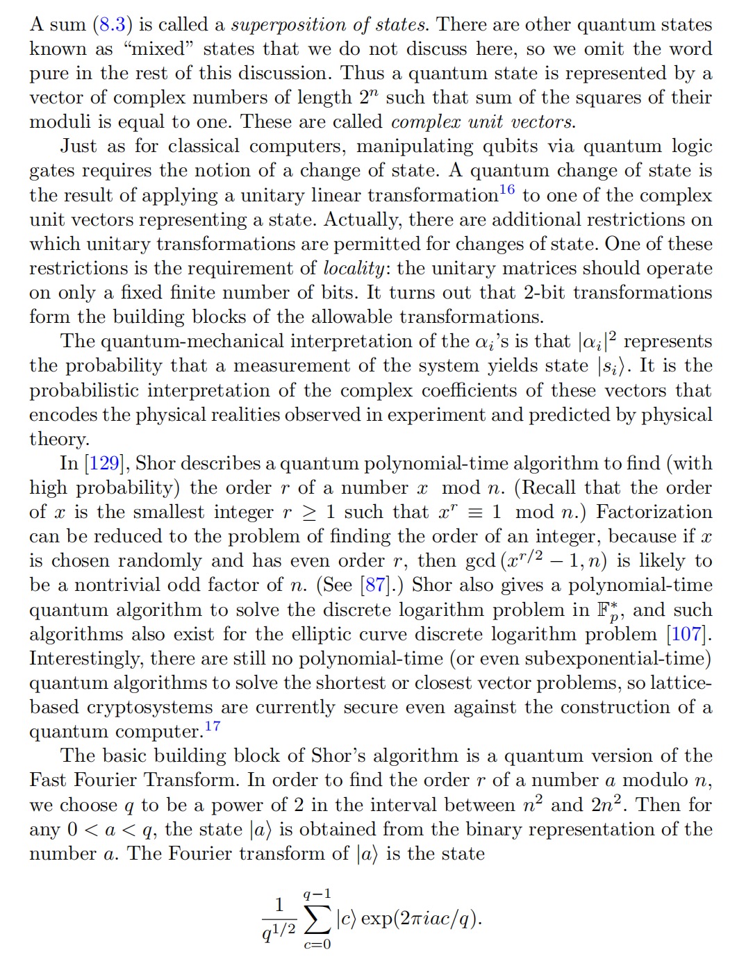 Solved 8.11 Quantum Computing The value of each bit in a | Chegg.com