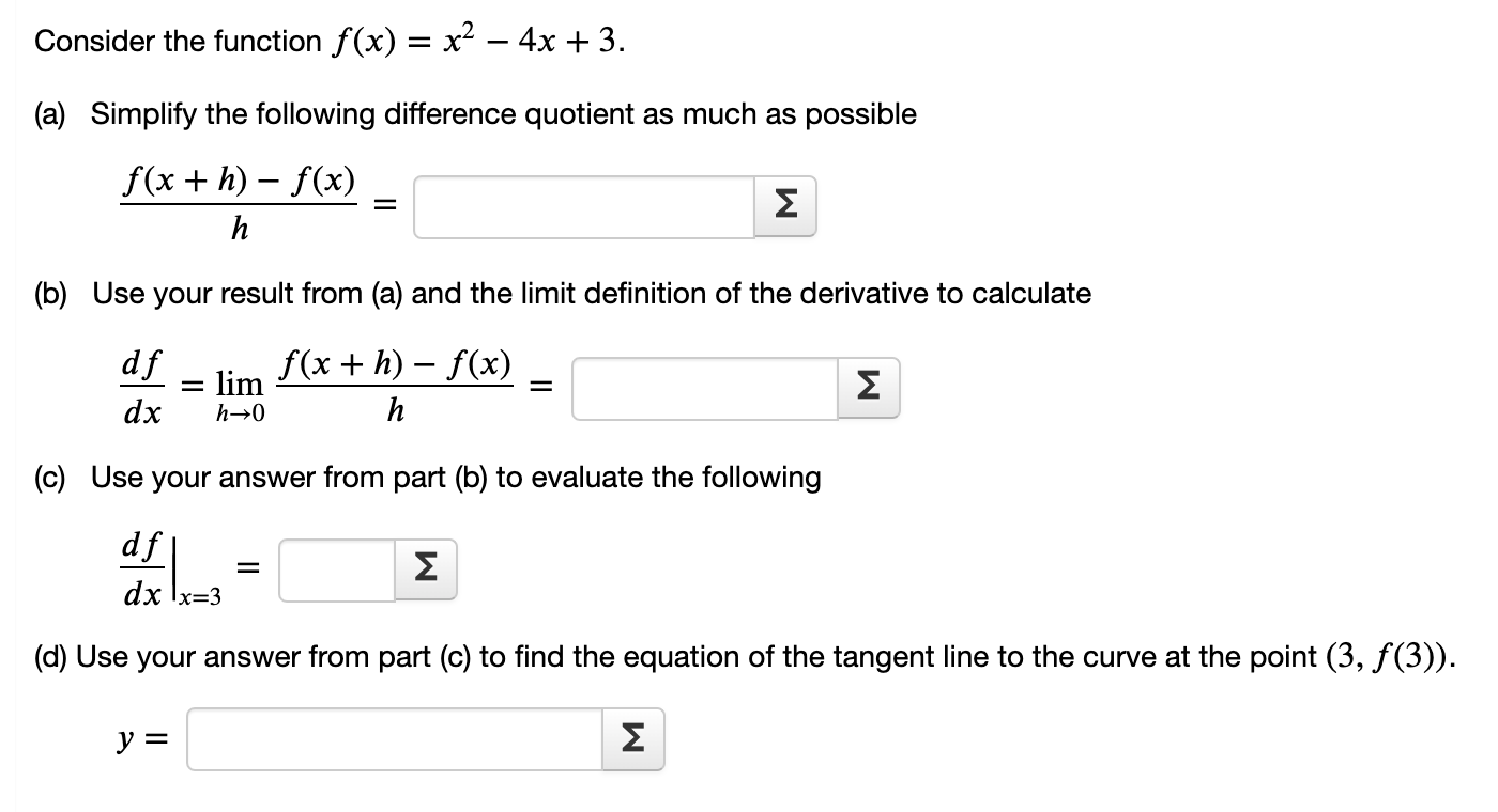 Solved Consider the function f(x) = 9x – 1. (a) Simplify the | Chegg.com