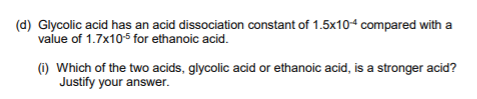 Solved 2-hydroxyethanoic acid, also known as glycolic acid, | Chegg.com