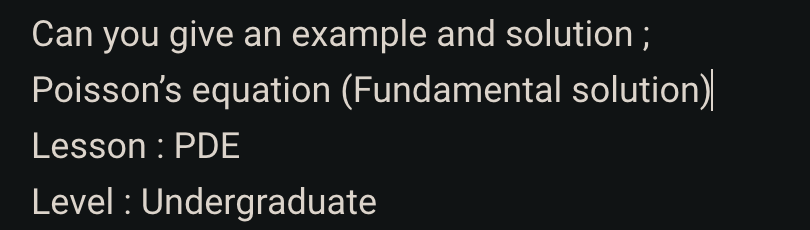 Solved Can you give an example and solution ; Poisson's | Chegg.com