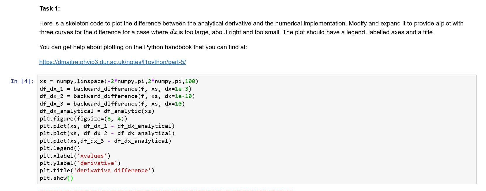 Solved Task 1: Here is a skeleton code to plot the | Chegg.com