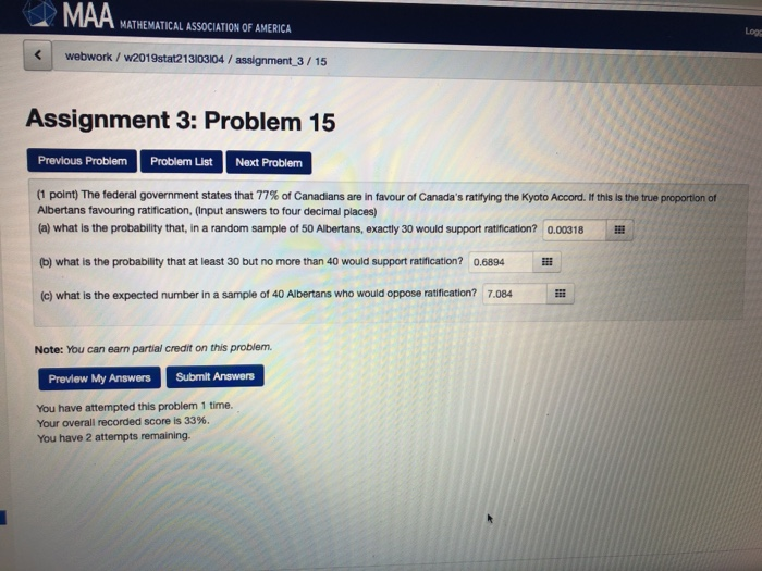 Solved Assignment 3 Problem 6 Previous Problem Problem List 6993