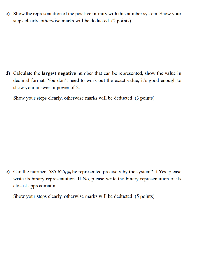 Solved Question 3: An Imaginary Floating Point | Chegg.com