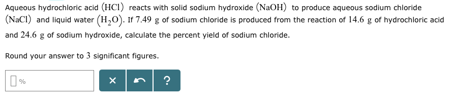 Solved Aqueous hydrochloric acid (HCI) reacts with solid | Chegg.com