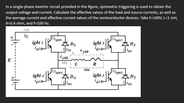 In a single-phase inverter circuit provided in the | Chegg.com