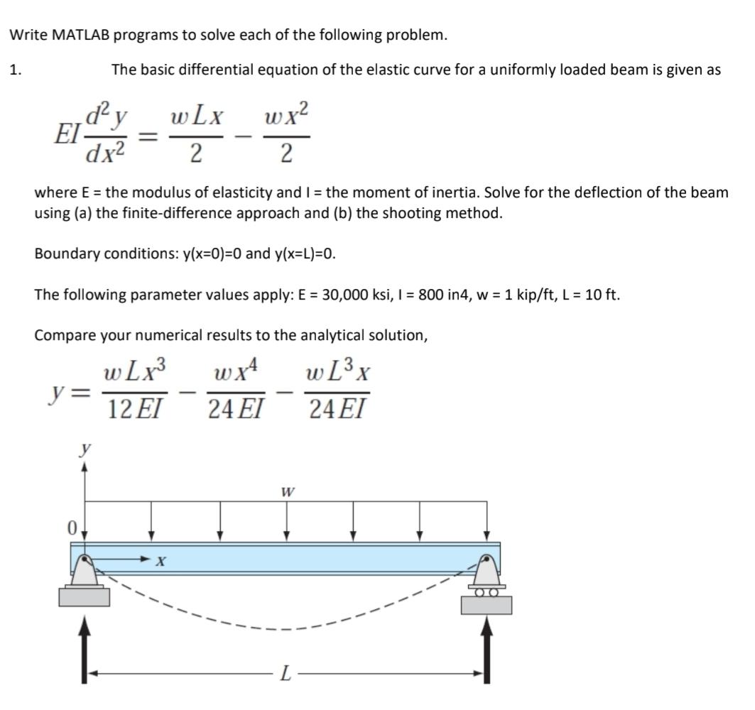 Solved Nrite MATLAB programs to solve each of the following | Chegg.com Solved Nrite MATLAB programs to solve each of the following | Chegg.com
