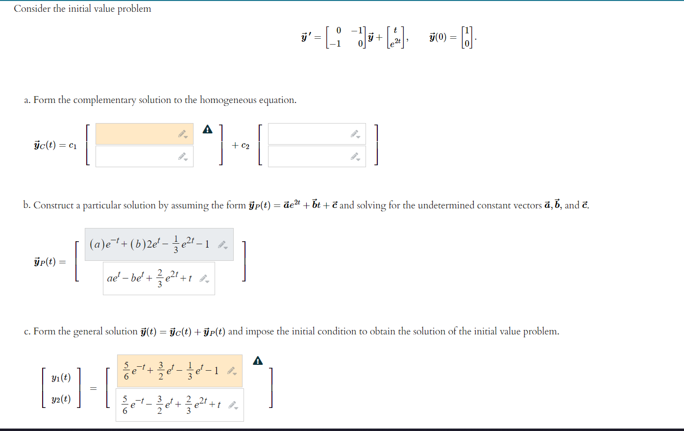 Solved Consider the initial value problem -3 ý' = *' - [ ² ] | Chegg.com