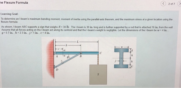 Solved e Flexure Formula く) 2017 Learning Goal: To determine | Chegg.com