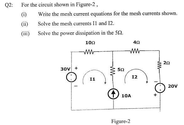 [Solved]: Show me the steps to solve Q2: For the circuit sho