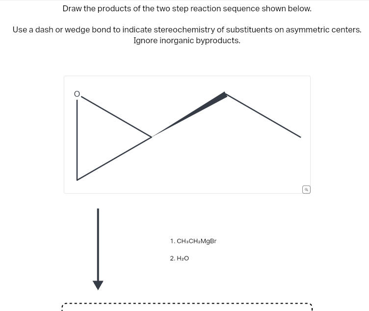 Solved Draw the products of the two step reaction sequence | Chegg.com