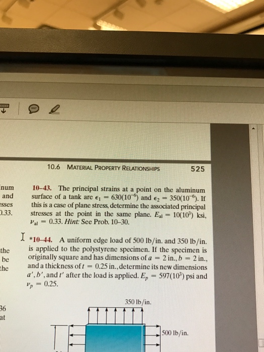 Solved Prob. 10-24 s components 105) Ez 0. 10-25. The 45" | Chegg.com