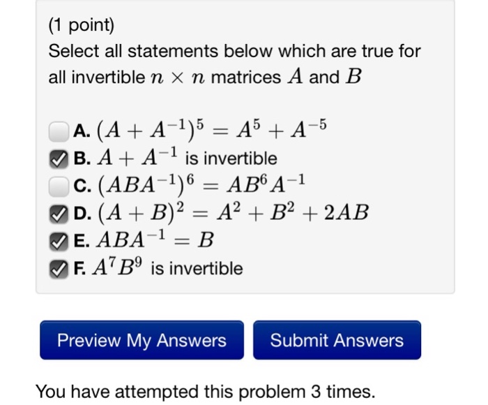 Solved Select all statements below which are true for all | Chegg.com