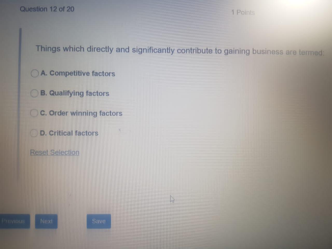 Solved Question 12 of 20 1 Point Things which directly and | Chegg.com