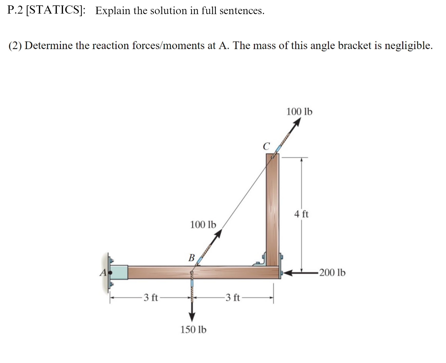 Solved P.2 [STATICS]: Explain the solution in full | Chegg.com