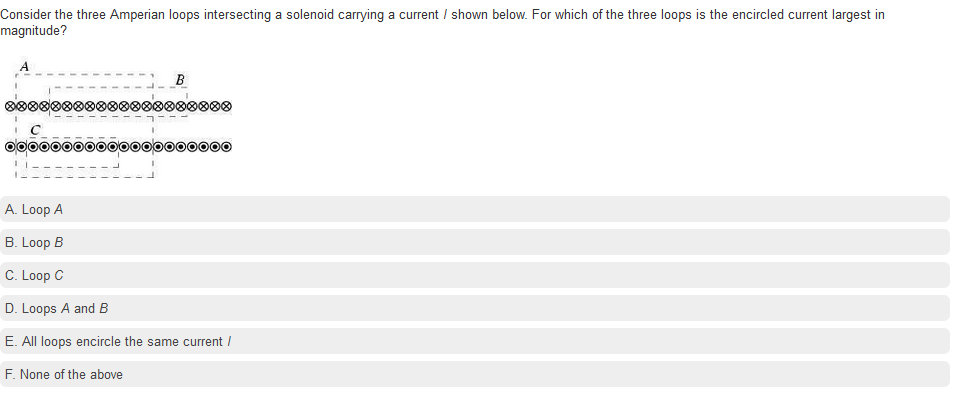 Solved Consider the three Amperian loops intersecting a | Chegg.com