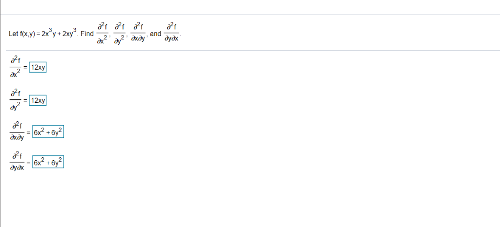 Solved Let f(x,y) equals = 2 x cubed y plus 2 xy cubed | Chegg.com