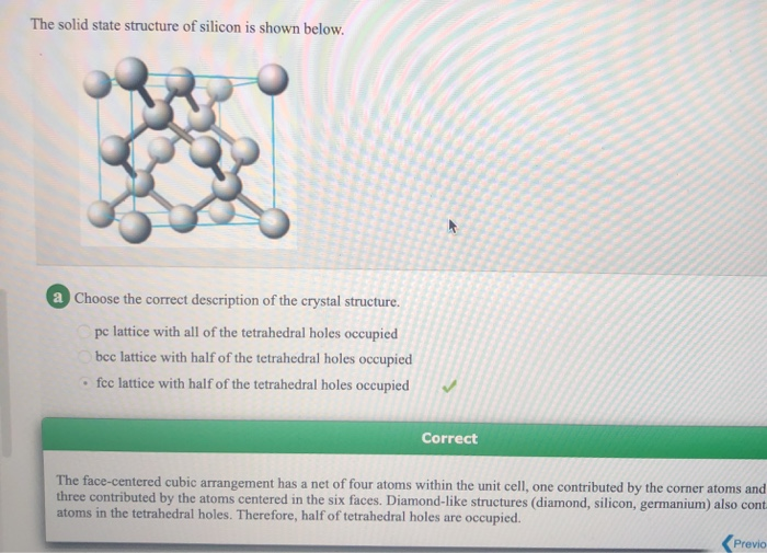 Solved b Calculate the density of silicon in g/cm (given | Chegg.com