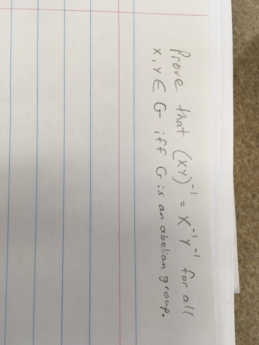 Solved Prove that (xy)^-1 = x^-1 y^-1 for all x, y elementof | Chegg.com