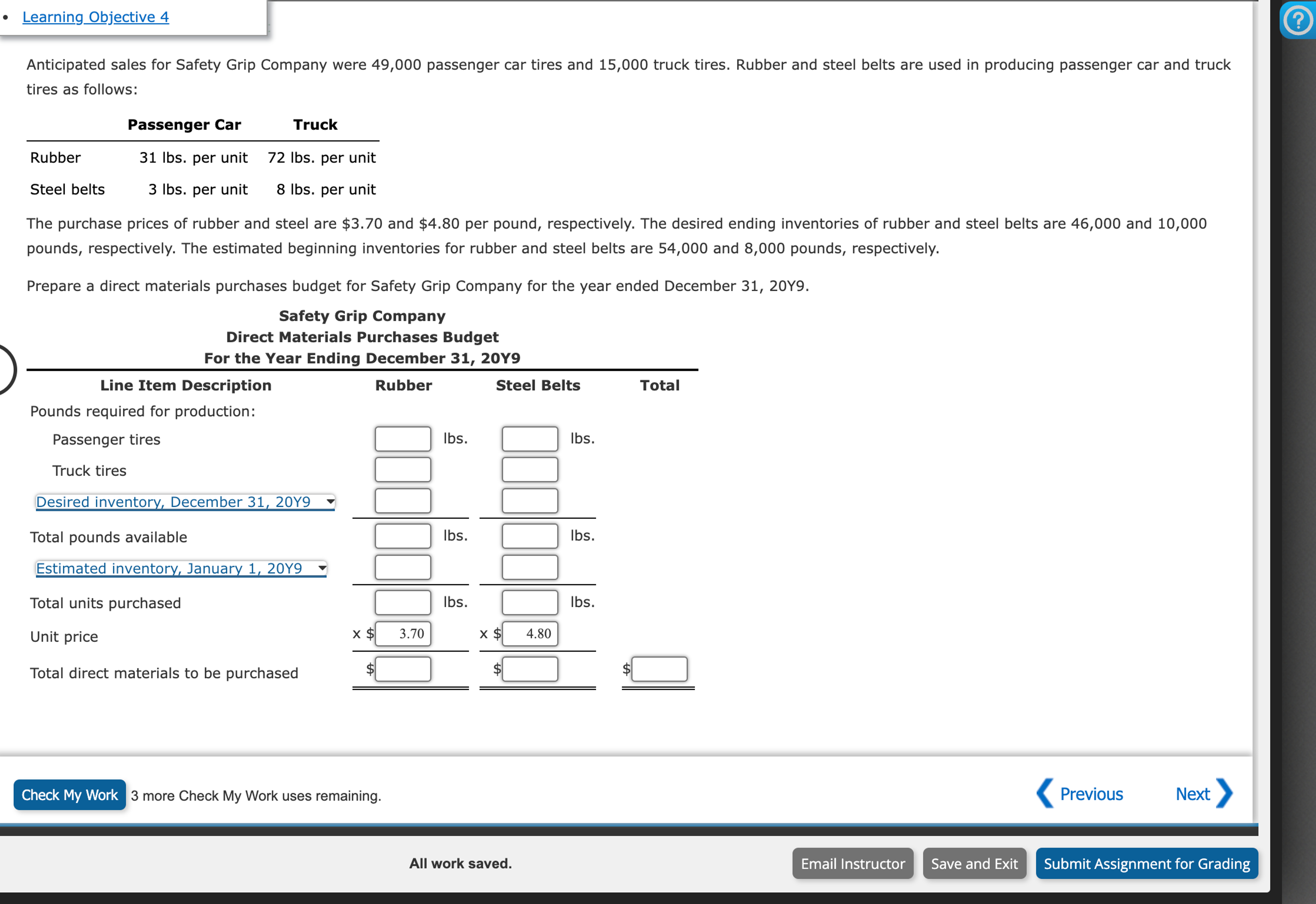 Solved Learning_Objective 4Anticipated sales for Safety Grip | Chegg.com