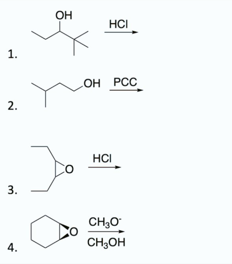 Solved HCl PCC HCl | Chegg.com