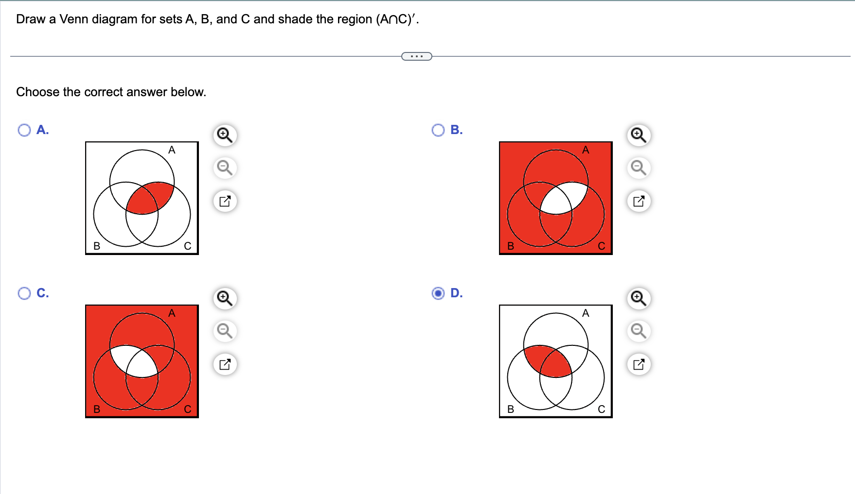 Solved Draw a Venn diagram for sets A,B, ﻿and C ﻿and shade | Chegg.com