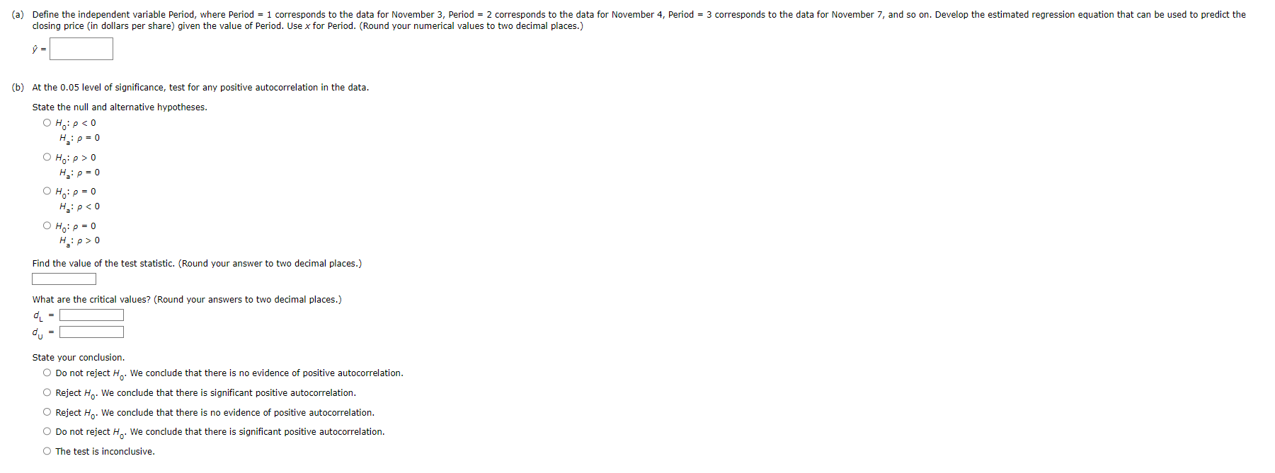 Solved A statistical program is recommended. You may need to | Chegg.com